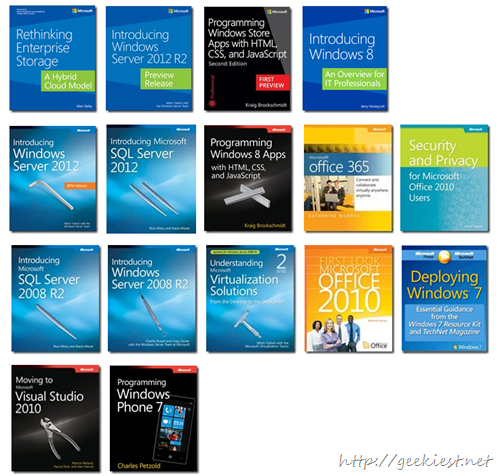 16 Free ebooks from Microsoft Press