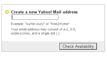 Yahoo Extra email address