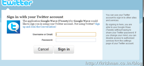 How to tweet from Google wave